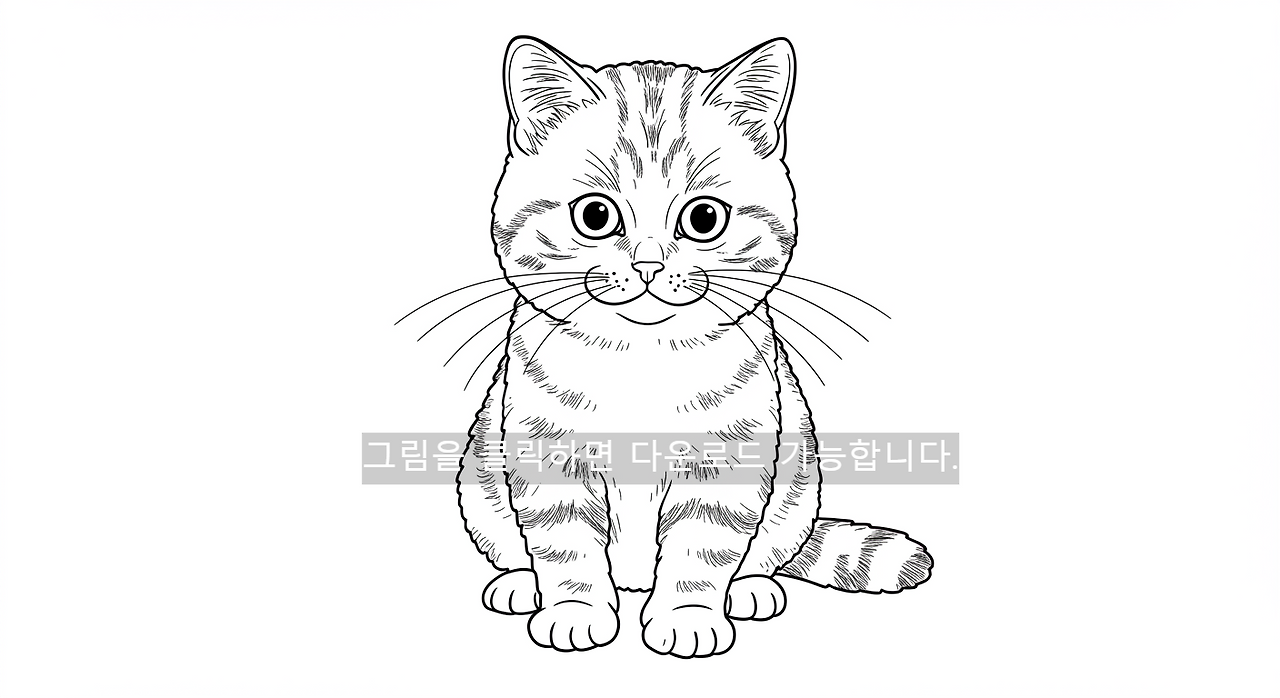 고양이 색칠 공부 도안다운로드 고양이의 신기한 습성🐾