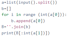 [백준/python] 11944번: NN — Koala