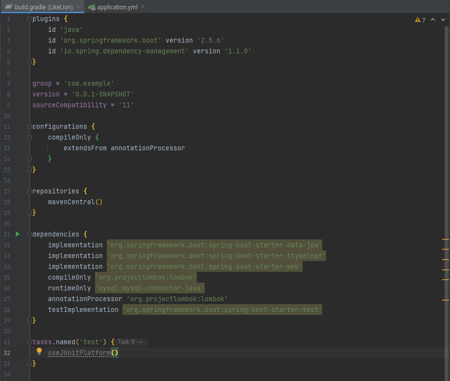 [spring Boot] Could Not Find Com Mysql Mysql Connector J 오류