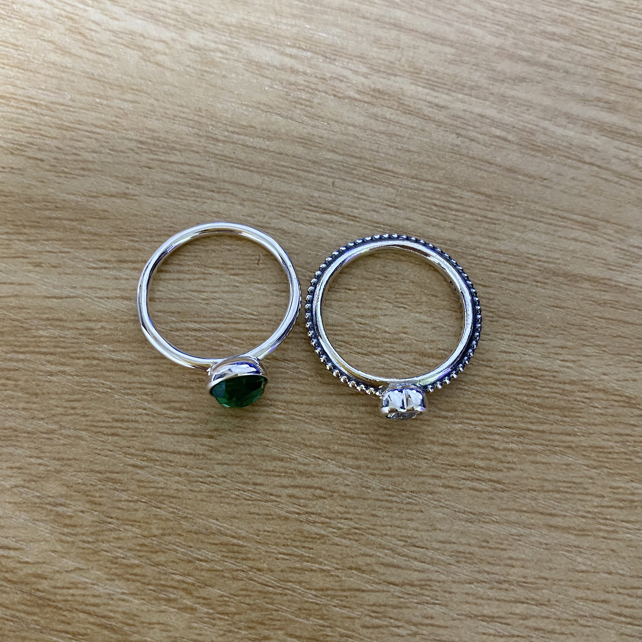 반지추천 '판도라(PANDORA)' 탄생석반지(191012NRG) + 원 러브실버 반지(190896CZ) 가격과 사이즈 후기 ...