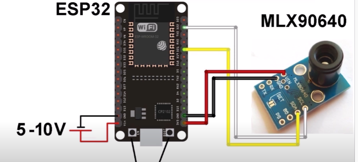 [ESP32] MLX90640 및 ESP32가 탑재된 적외선 열화상 카메라