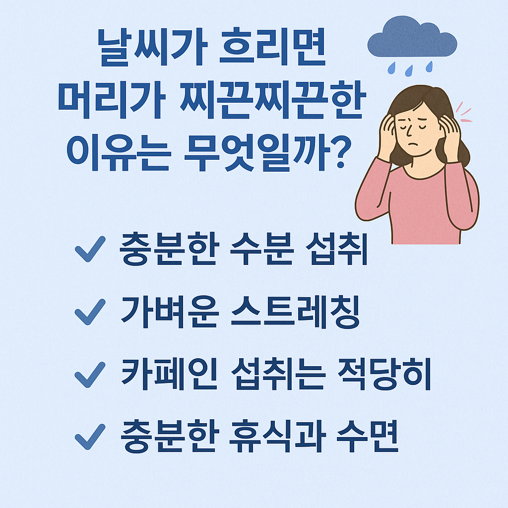 날씨가 흐리면 머리가 찌끈찌끈한 이유는 무엇일까?