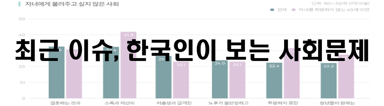 최근 이슈가 되고 있는 사회문제