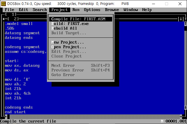 Software Engineer :: EMU8086 - MICROPROCESSOR EMULATOR 마이크로 프로세서 에뮬레이터