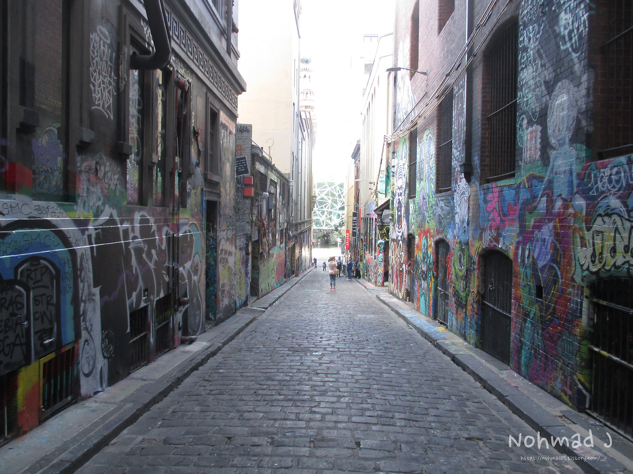 미안하다 사랑한다의 촬영지인 멜버른 그래피티 거리 호시어 레인hosier Lane