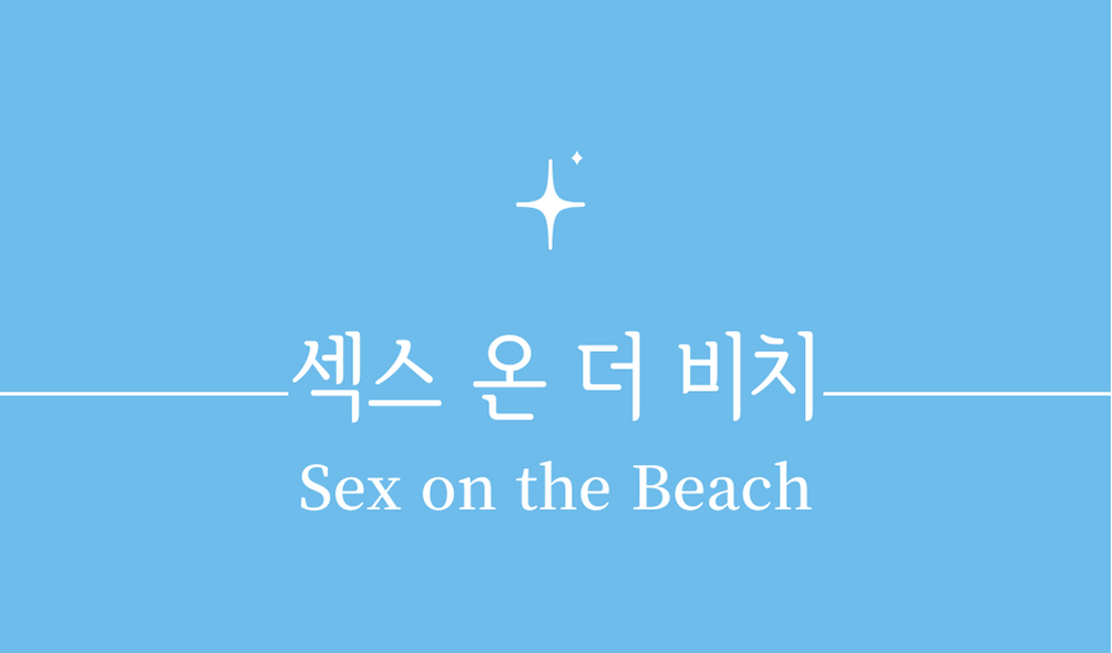 섹스 온 더 비치sex On The Beach 칵테일유래도수맛향만들기레시피