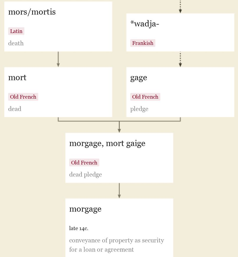 moribund,morbid,mortal,immortal,postmortem,mortgage,mortician,mortify ...