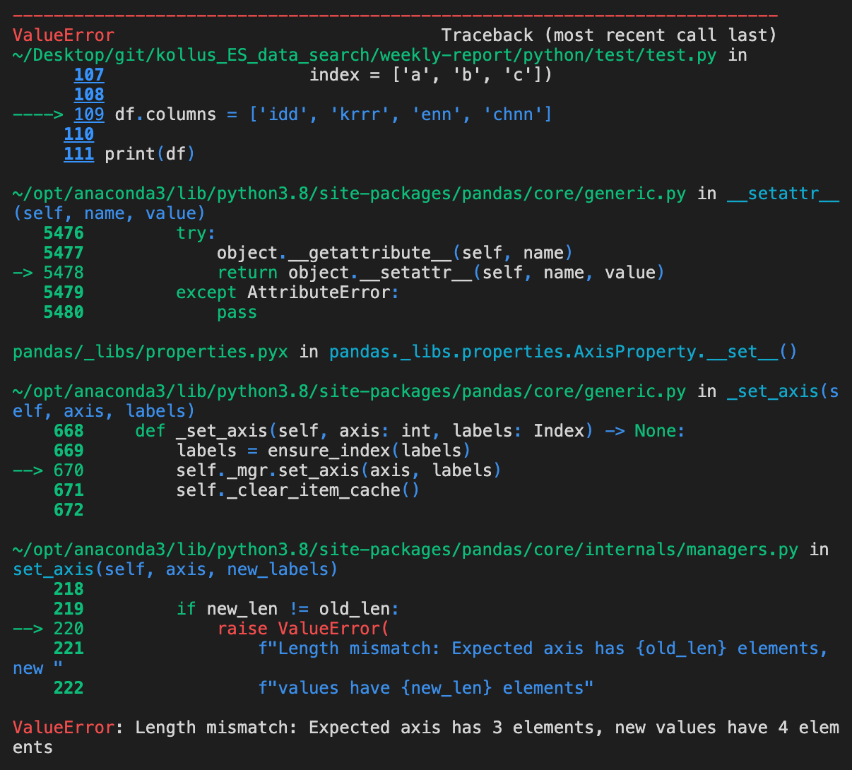 Python Length Mismatch Expected Axis Has 3 Elements New Values Have 4 Elements 컬럼 에러 — 과거의 나를 위해