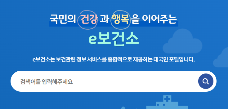 공공보건포털 e보건소 홈페이지 바로가기 (https://www.e-health.go.kr)