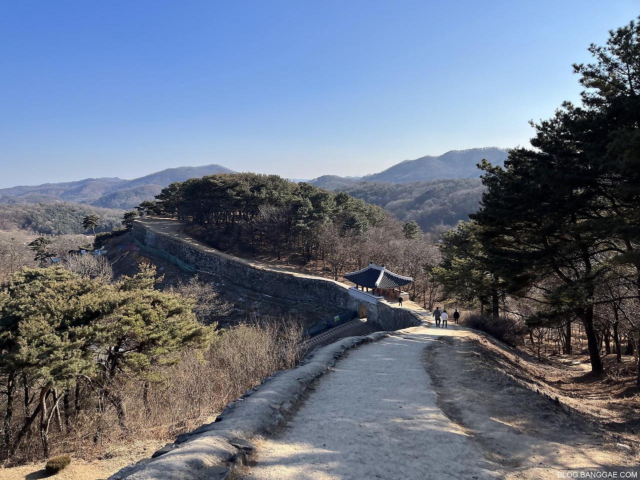 청주 상당산성 자연휴양림 숲속의집 아까시나무와 상당산성 등산로