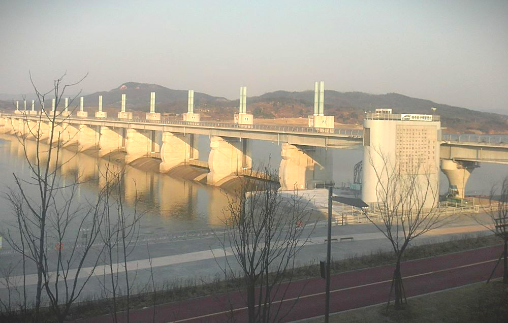 여주보 전망대 풍경과 남한강 자전거 라이딩하이킹 코스