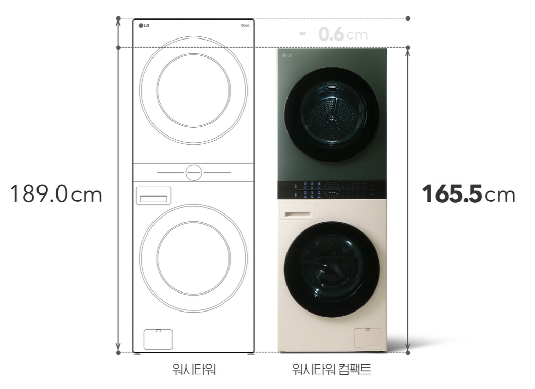 인기 있는 LG 워시타워 모델 비교: W20GEZ, W21GEZ, WL21GEZU