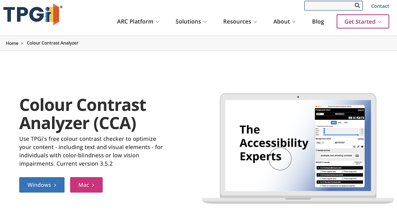 명도대비 확인을 위한 'Colour Contrast Analyzer' 활용하기