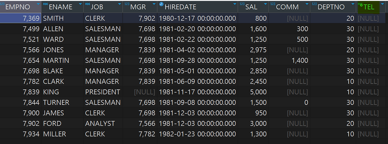 오라클(Oracle) - DDL