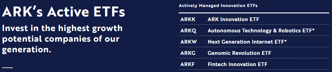 [ETF] ARK ETF 종류와 특징 (ARKK, ARKQ, ARKW, ARKG, ARKF, ARKX, IZRL, PRNT 비교정리)