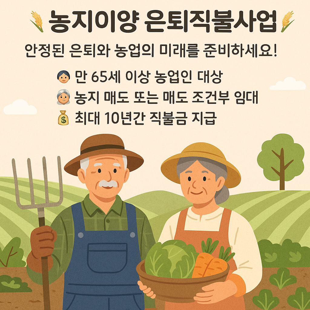 🌾 농지이양 은퇴직불사업으로 안정된 은퇴와 농업의 미래를 준비하세요