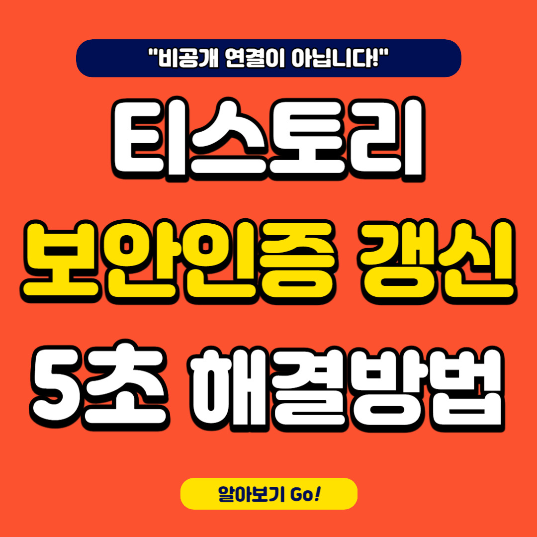티스토리 비공개 연결이 아닙니다 보안 접속 인증 갱신 5초 해결방법