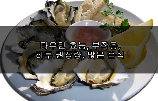 타우린 효능 부작용 하루 권장량 많은 음식 세상의 모든 정보