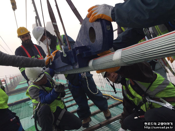 차낙칼레 교량 Main Cable 가설 1 (2021.02)