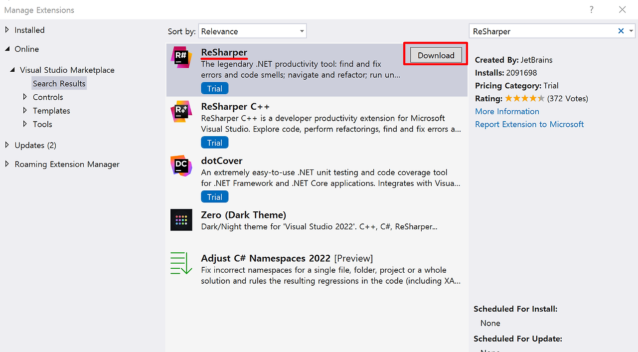 [Visual Studio IDE] KeyMap - Optimize 종류 정리