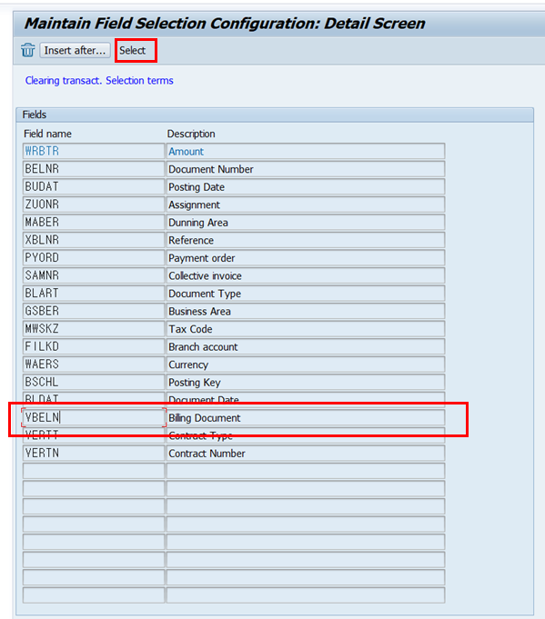 SAP Field Selection 순서 변경하는 법
