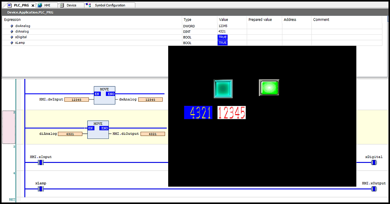 Codesys variable setting for Proface HMI