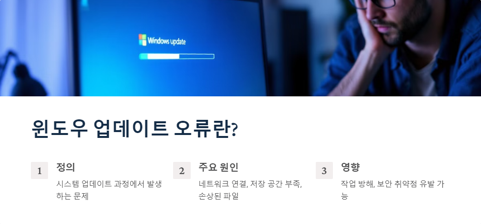 윈도우 업데이트 오류 코드별 원인과 해결 방법 총정리