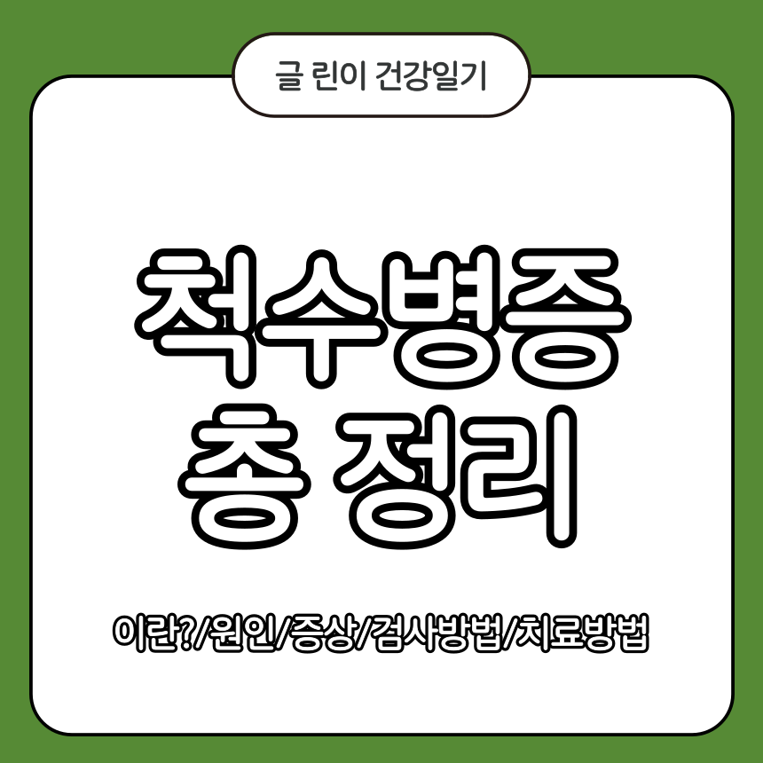 척수병증 총 정리