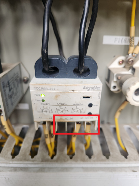 EOCR 접점 NC NO 결선 95,96,97,98