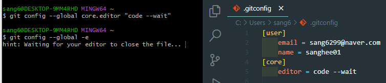 git config | git 환경설정(.gitconfig) 확인 및 수정하는 법 - 터미널, 에디터