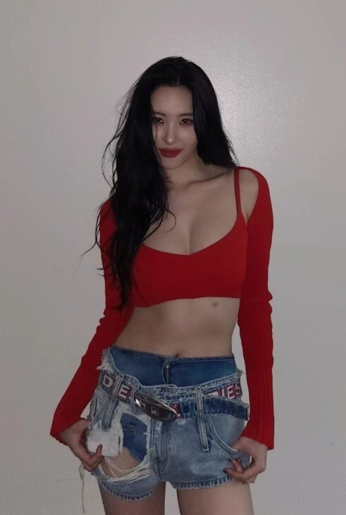 선미 옷을 입은 거야 벗은 거야 브라탑핫팬츠 파격 노출