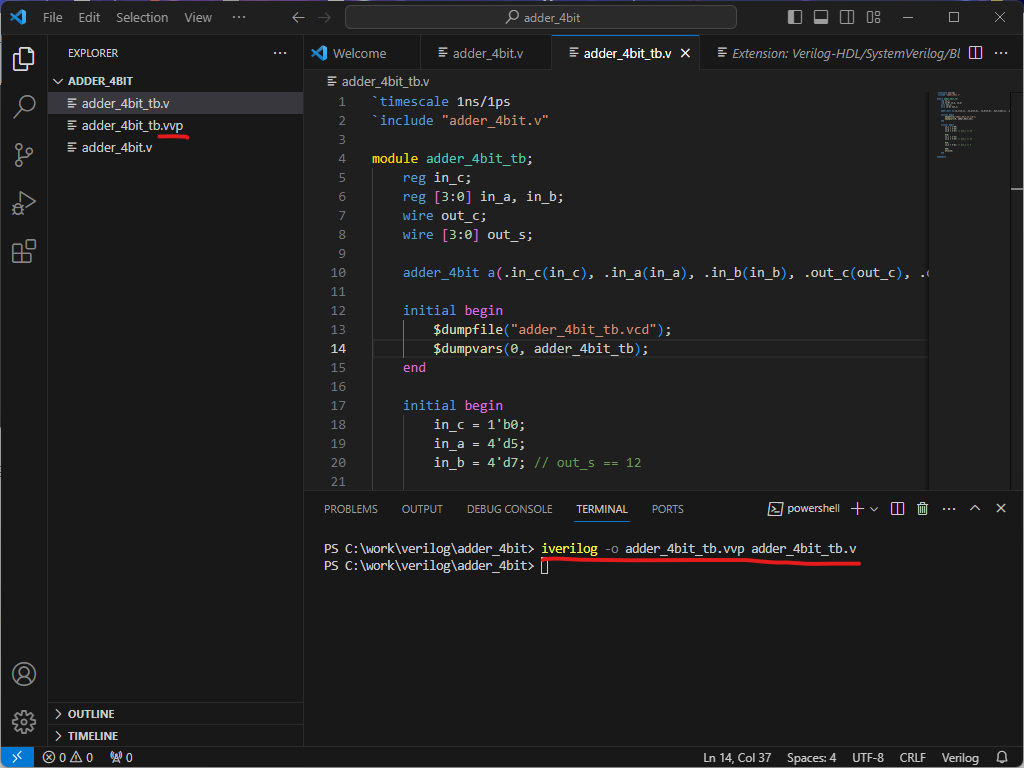 [Verilog] Icarus verilog와 VS code를 이용한 Verilog 코딩 환경 설정