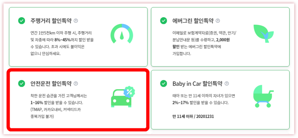 티맵 안전점수 할인 특약 받고 Db 손해 다이렉트 자동차 보험 가입 한다면