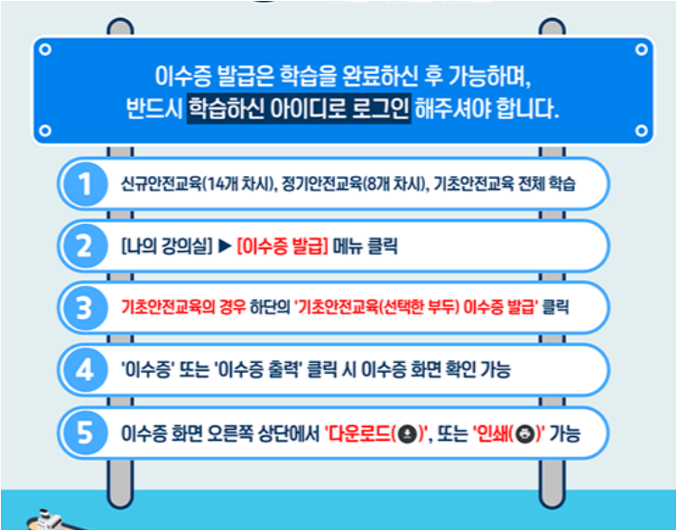 항만 안전교육 포털 홈페이지 Kptiedukr