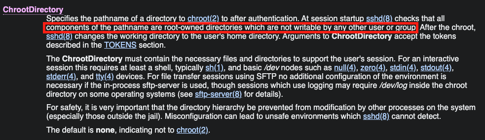 [Linux/SSH] SSH와 포트 분리하여 SFTP 서버 구성하기 (+ChrootDirectory)
