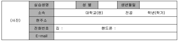 복지사 1급 및 복지학과 복지직 등 사회복지 현장실습 요점 정리 32 실습신청서와 실습생 프로파일