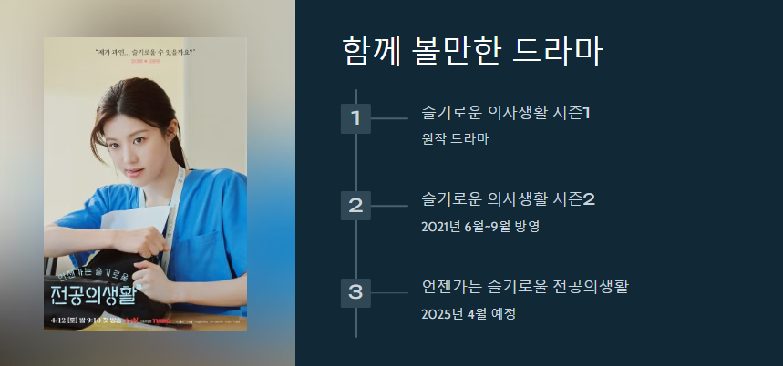 Tvn 드라마 언젠가는 슬기로울 전공의생활 총정리 출연진 방송시간 공식영상 몇부작