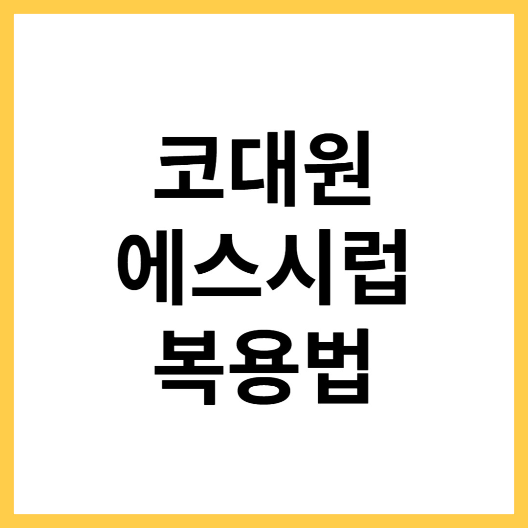 코대원에스시럽 복용법 가격 효능 부작용 임산부와 영아 복용가능 여부까지 알아보기