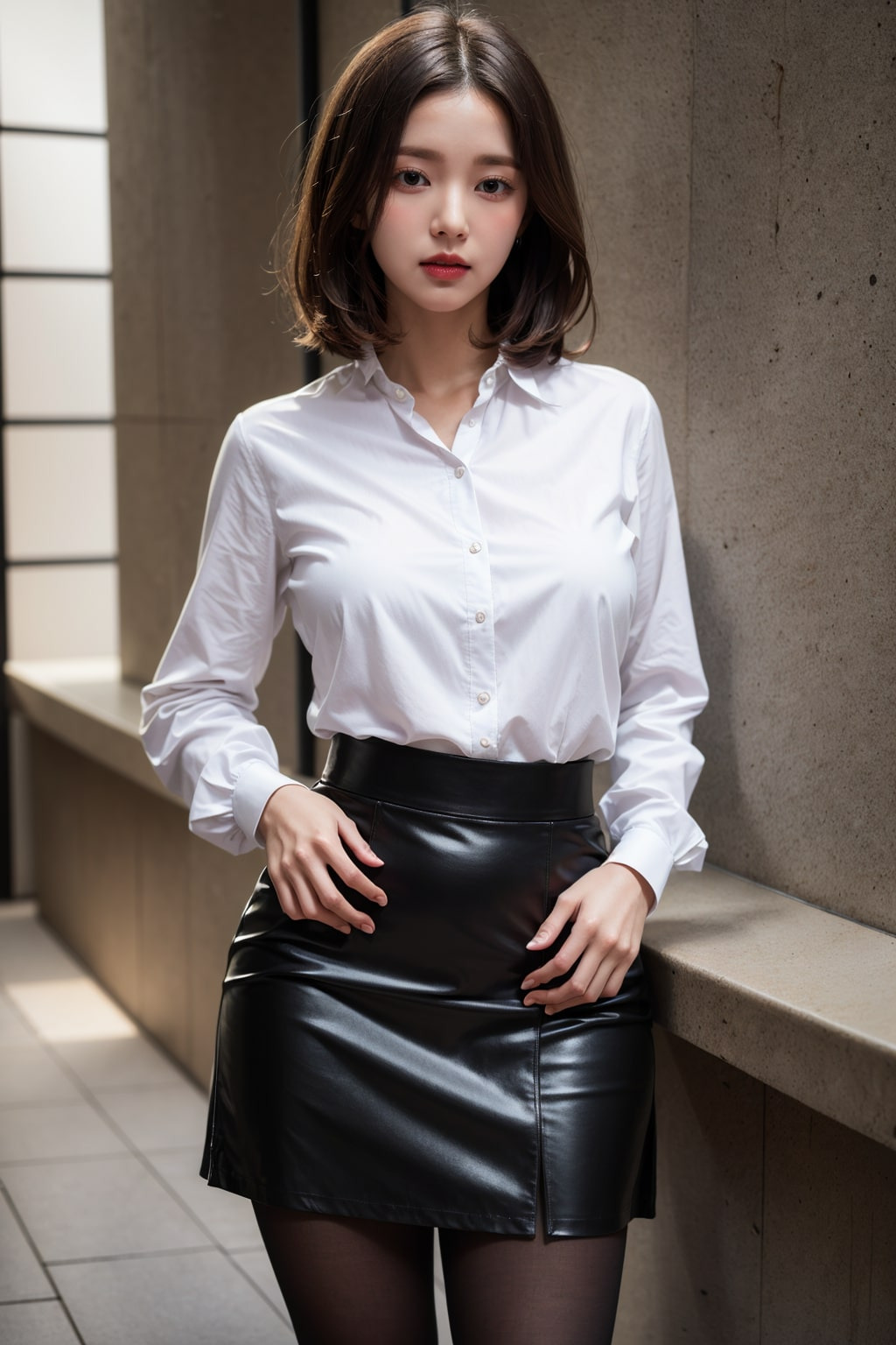 플래시24 카툰애니 전형적인 오피스룩 입은 여자 Ai