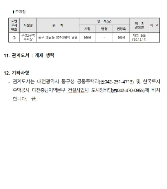 대전 동구 구성2구역 사업시행인가 고시 대전 성남동 2구역 주거환경개선사업 대전 재개발 재건축 투명한바다
