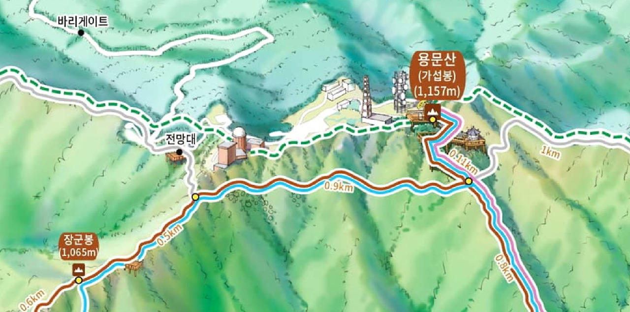 2023년도 용문산 등산안내도가 이렇게 바꼈습니다 안내도 제작 더그린맵