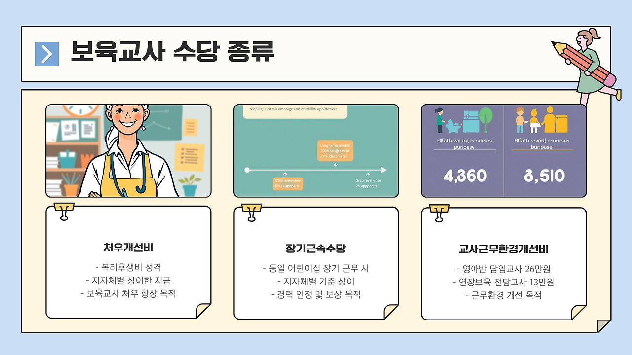2025년 국공립 어린이집 보육교사 호봉표 및 수당 총정리