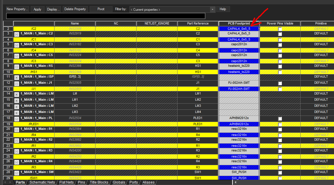 [PCB Editor] OrCAD PCB Editor의 네트리스트(netlist) 파일 없이 Footprint 바꾸는 방법 ...