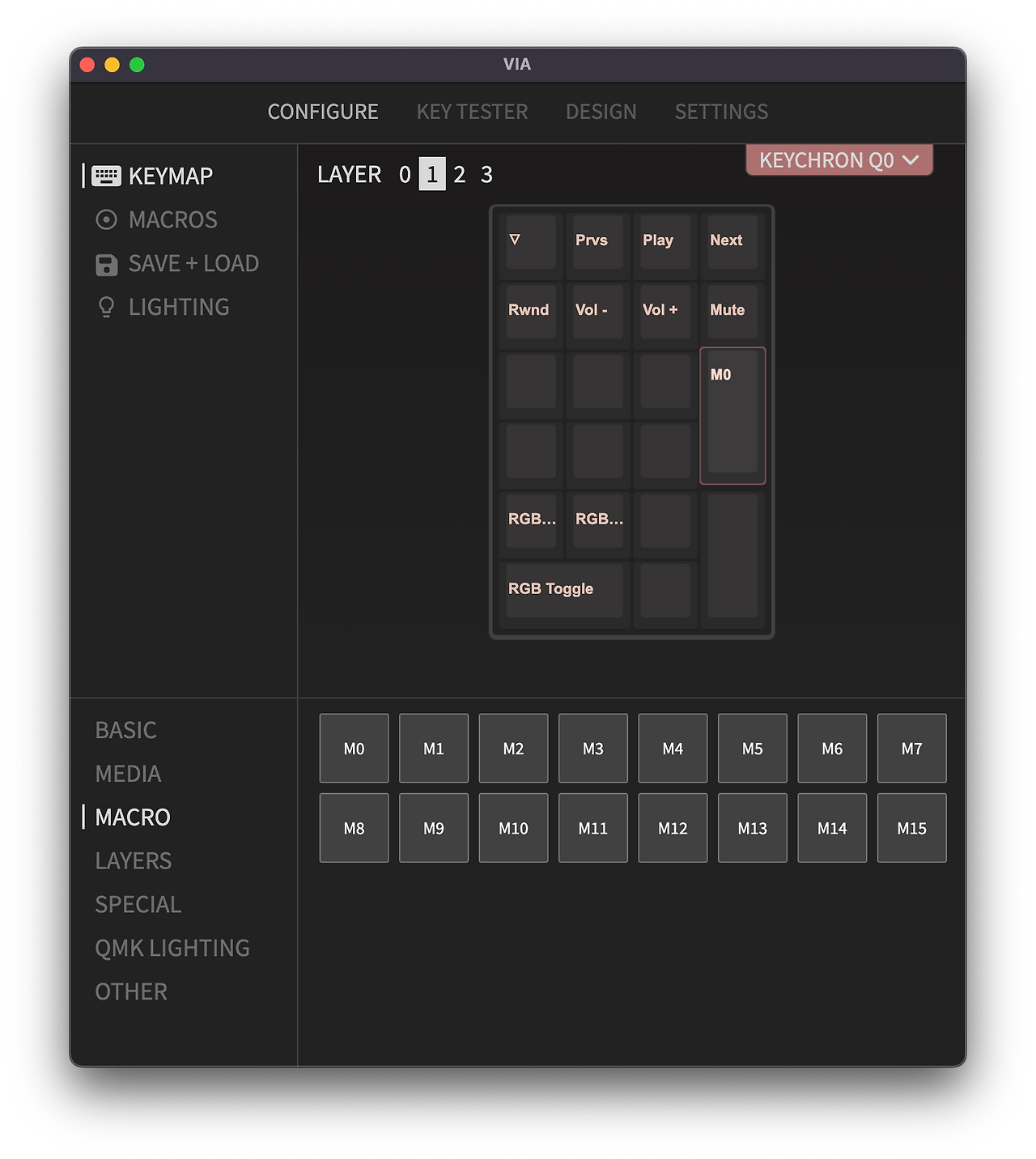 키크론(Keychron) Q0 VIA 설정/세팅, 맥(Mac OS)에서 넘락(Numlock) 기능 켜기