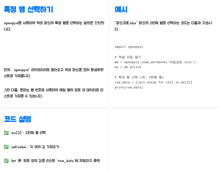 파이썬 엑셀 특정 행열 쉽게 선택하는 방법 
