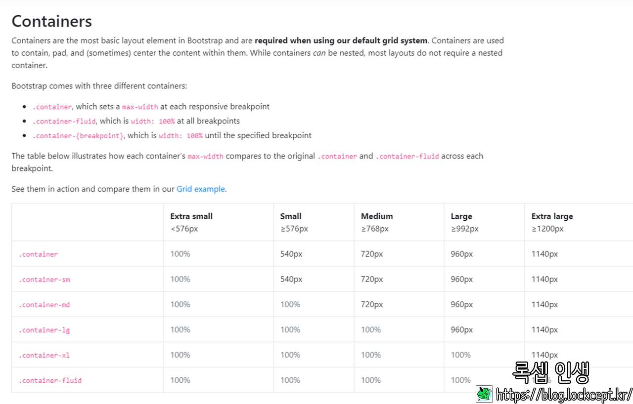 Bootstrap 반응형 Container & Grid