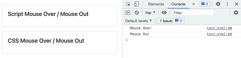 CSS :hover - 마우스 오버(mouseover) / 마우스 아웃(mouseout) 이벤트 처리