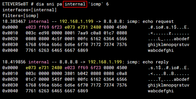 packet sniffer에서 MAC address 확인