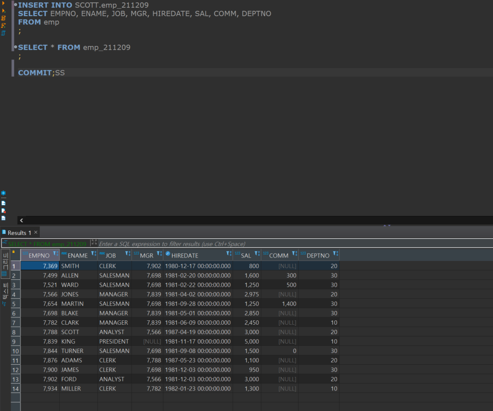 [Oracle]insert into select from table