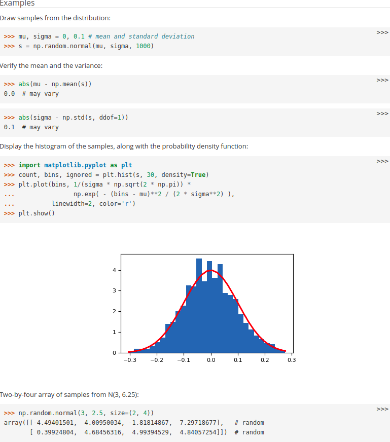 오늘의 numpy:numpy.random.normal함수
